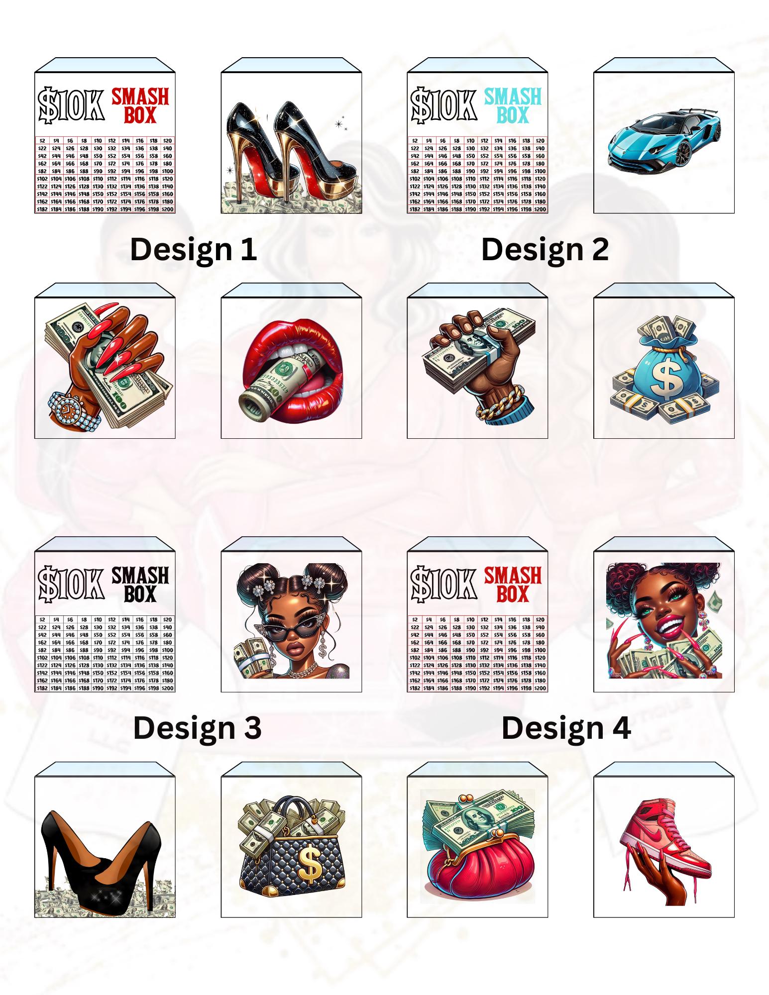 Smash Box Savings Challenge, 10K and 5K Challenge, Digital PNG Design ...