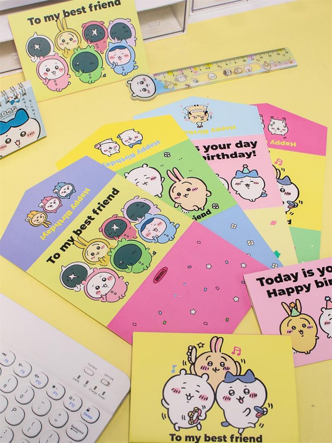 To Best Friend! Cute Tri-fold Greeting Card – 13cm X 23.5cm (unfolded ...