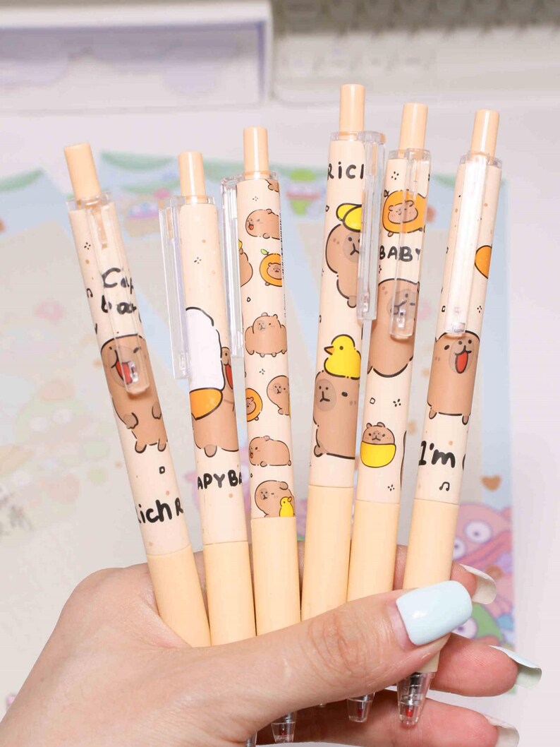 5 Series/ Limited Edition Cute Cartoon Quick-dry Retractable Pens Box ...
