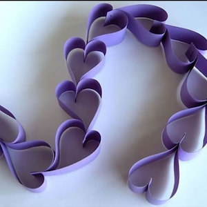 Handmade Heart Paper Chain Valentine's Day Decoration Heart Paper ...