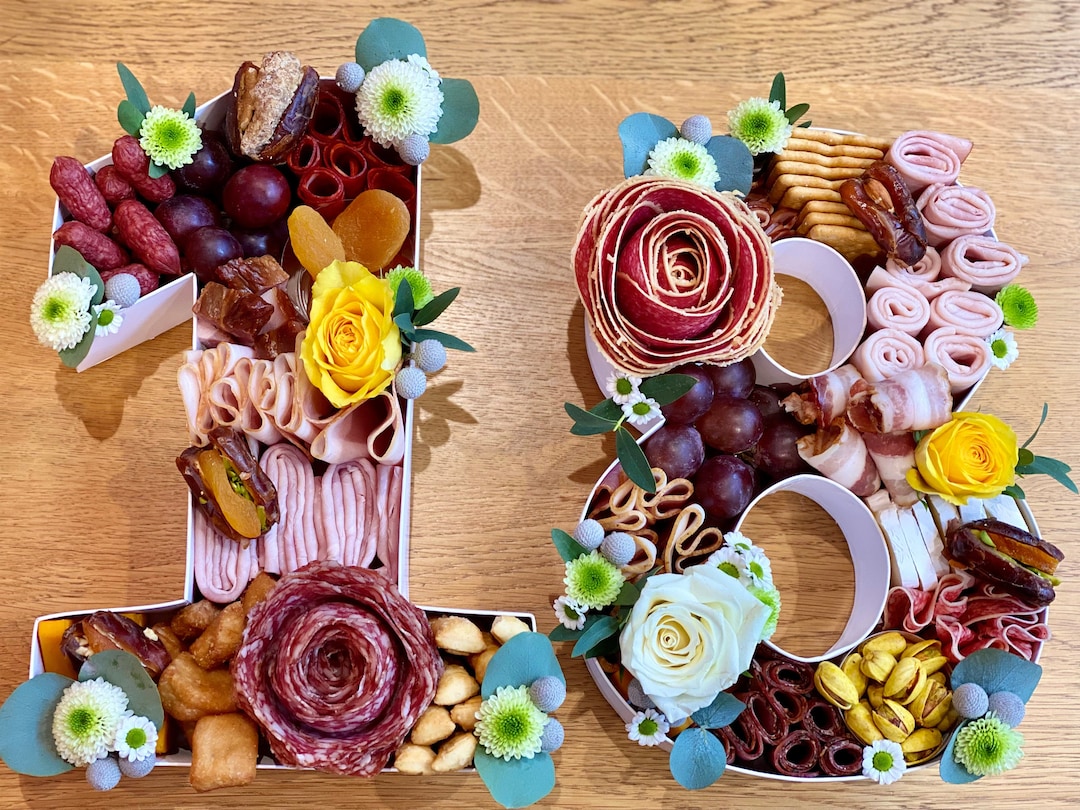 Personalized Empty Letter/ Number Boxes 28cm/11 Fruit Charcuterie Tray ...