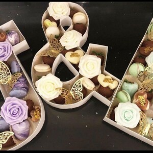 Personalized Empty Letter/ Number Boxes 28cm/11 Fruit Charcuterie Tray ...