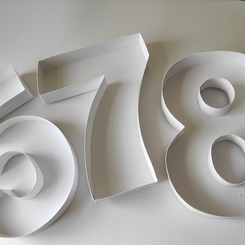 Large Fillable Cardboard Numbers - Etsy