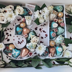 Fillable Letter Number Box 11" / 28cm: Charcuterie Tray, Sweet & Floral ...