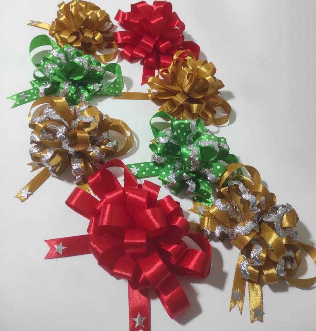 Handmade Ribbon Gift Bows: Self-adhesive Present Toppers (10cm) - Etsy