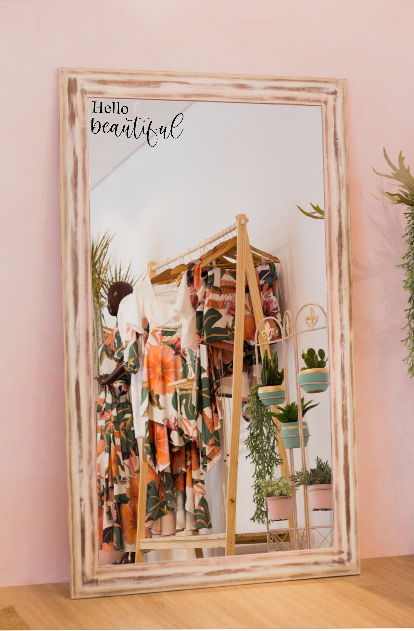 Hello Beautiful Mirror Decal Vinyl Mirror Sticker | Etsy