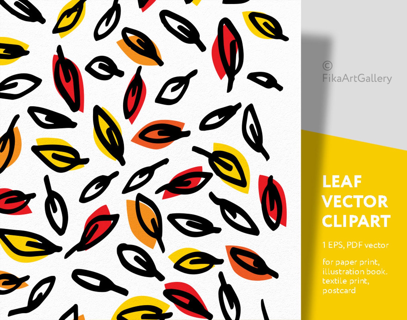 Autumn Fall Leaves. Eps VECTOR Clip Art. Digital. Clothing - Etsy