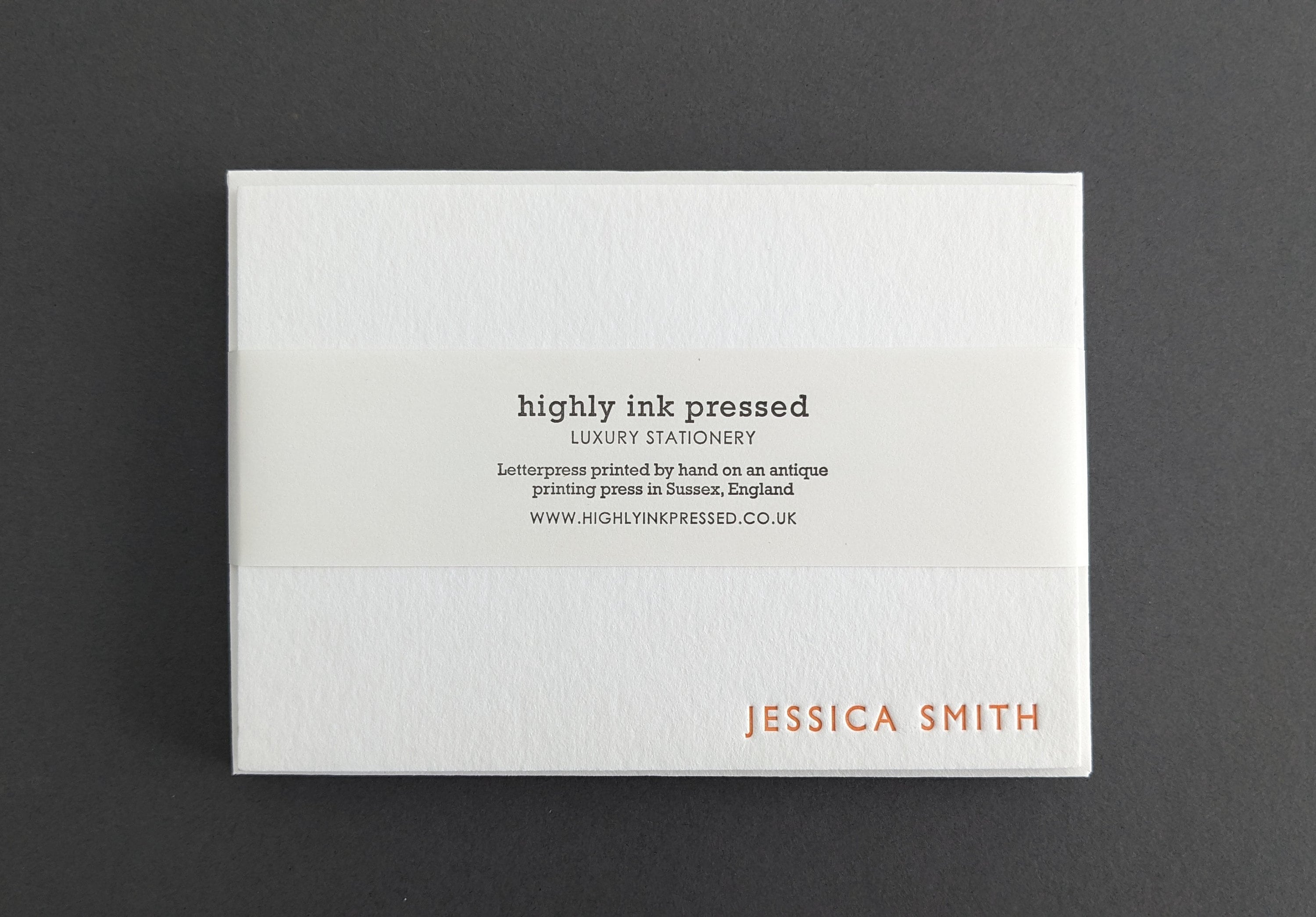 Personalised Letterpress Flat Notecards Correspondence Cards Choice of ...