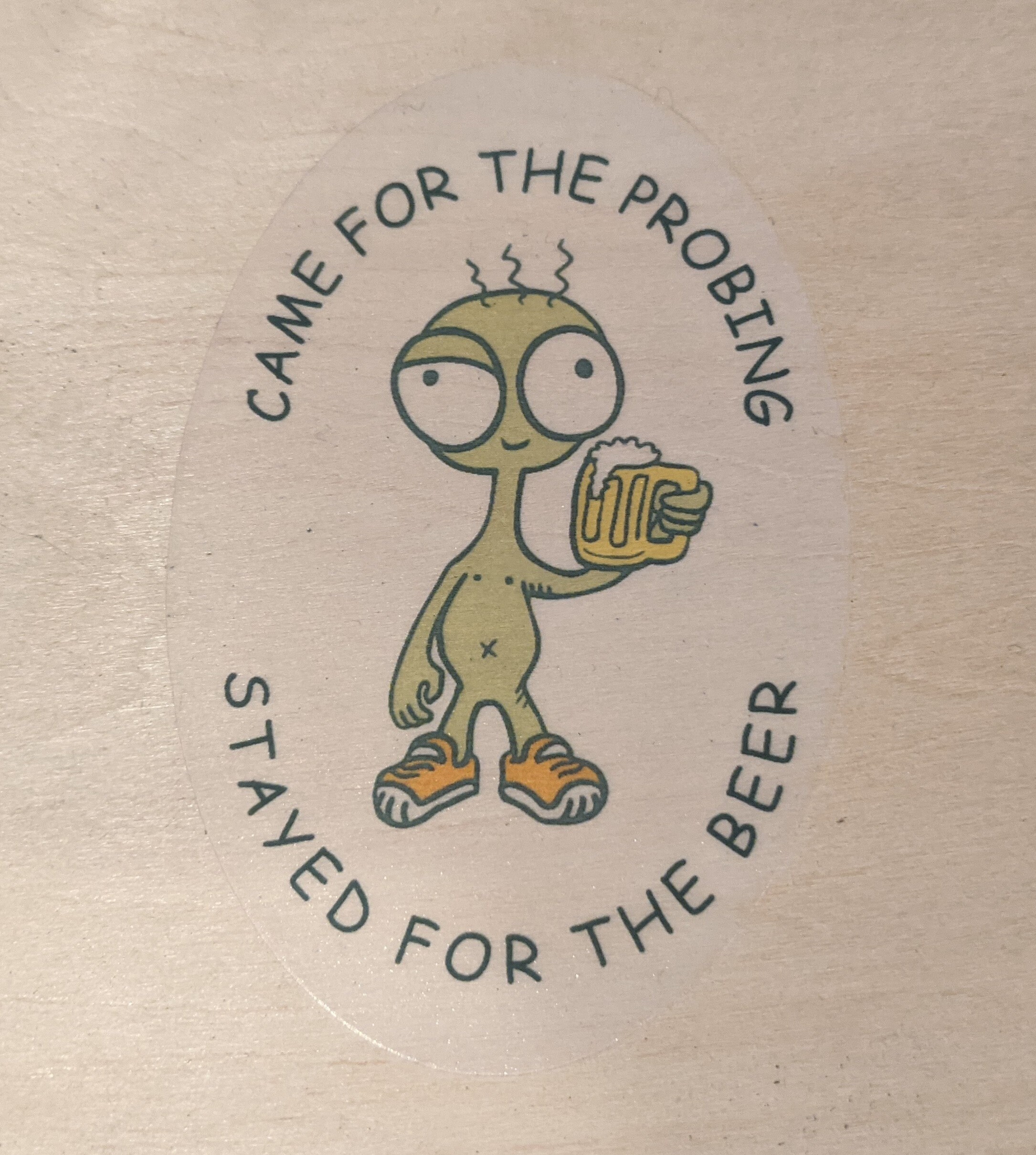 Funny Alien Drinking Sticker Beer Sticker - Etsy