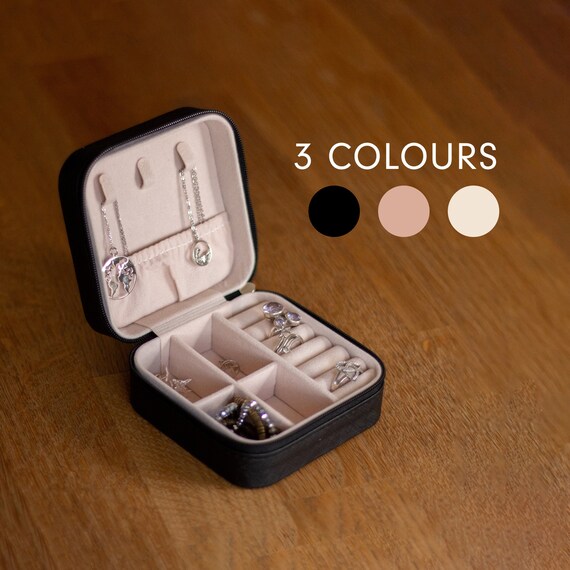 Mini Jewellery Box Portable Travel Trinket Box Black - Etsy