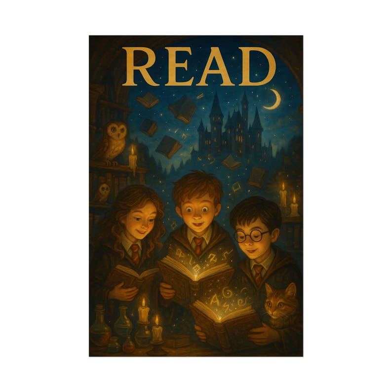 Harry Potter Poster | Wall Art | READ Poster | Reading Motivation Wall ...