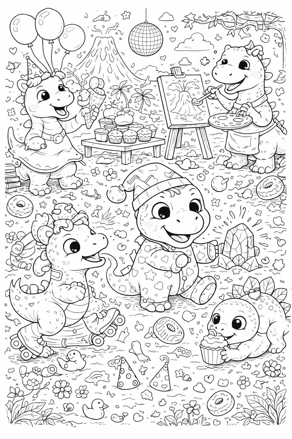 Dinosaur Coloring Book | 30 Page Printable Coloring Pages for Kids ...