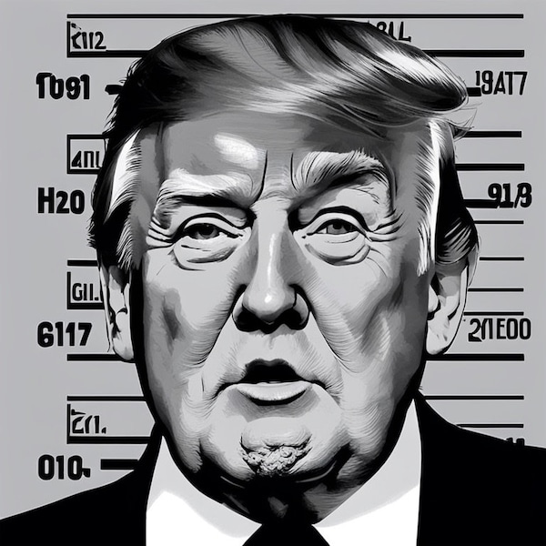 Trump Mugshot Art - Etsy