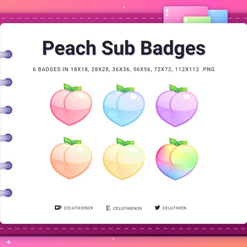 Twitch Cute Peach Screen Overlay / Streamer Graphics / Kawaii - Etsy