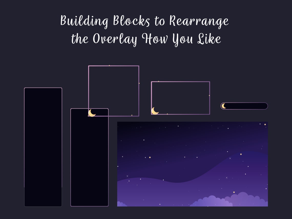 Starry Galaxy Twitch Stream Package | Etsy