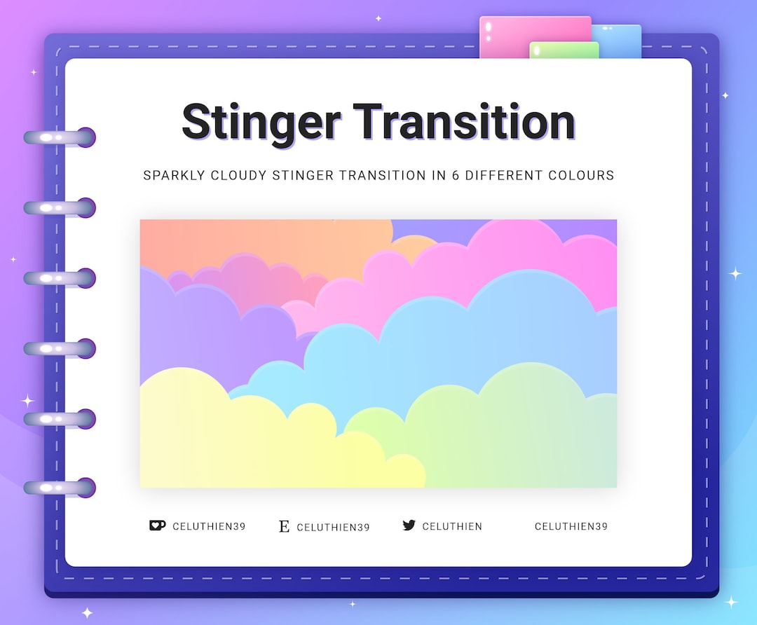 Sparkly Cloudy Stinger Transition for SLOBS - Etsy