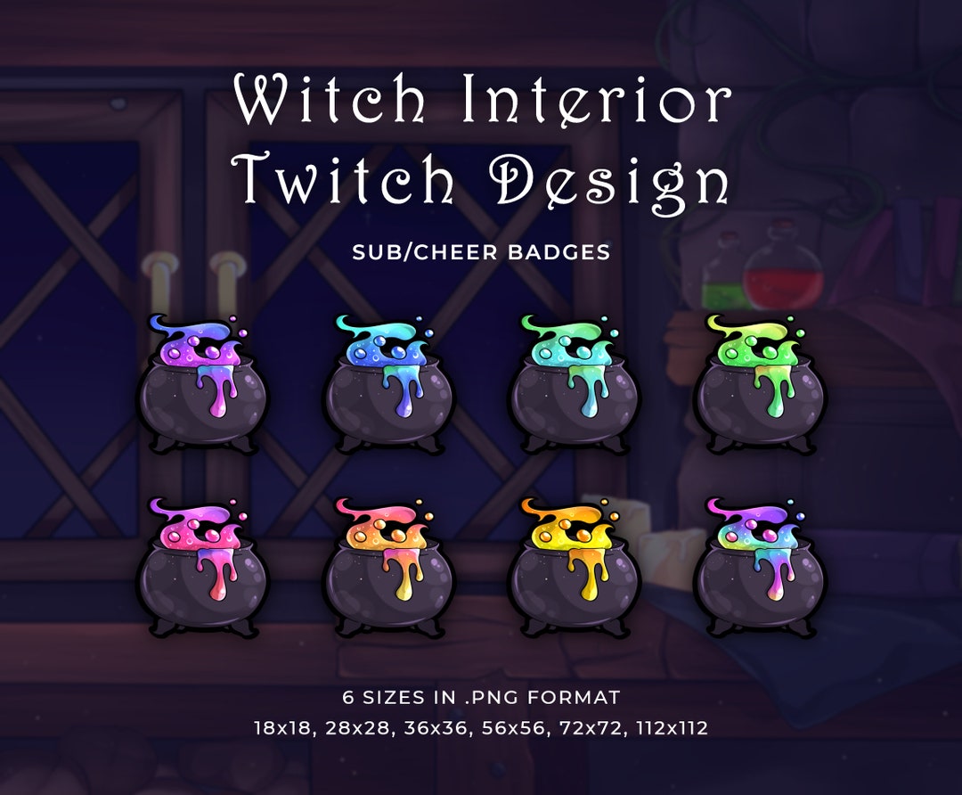 Witch | Cheer Bits Sub Badges | Twitch Discord Youtube - Etsy