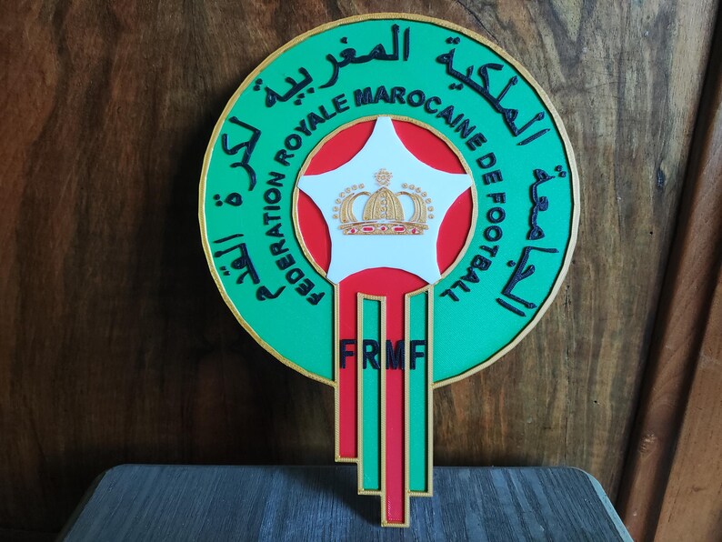 FRMF Logo Royal Moroccan Football Federation 23 Cm 3D Print - Etsy