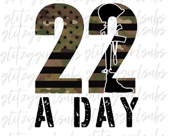 22 a Day Veteran Png - Etsy
