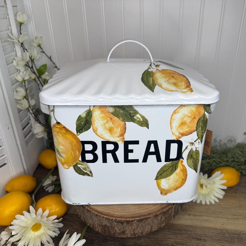 Yellow Bread Box - Etsy