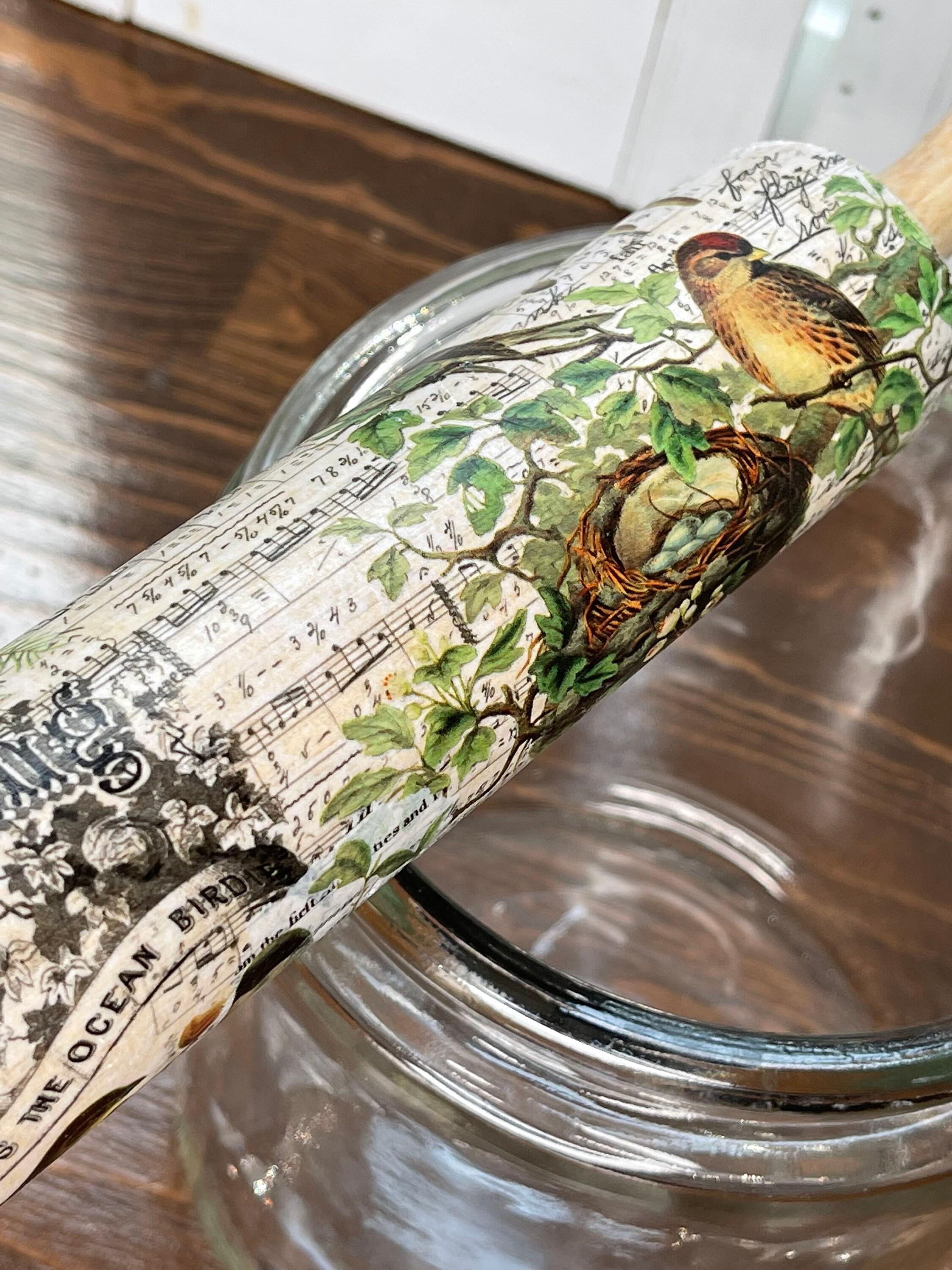 Wood Rolling Pins Decorated Rolling Pins Flower Rolling Pin | Etsy