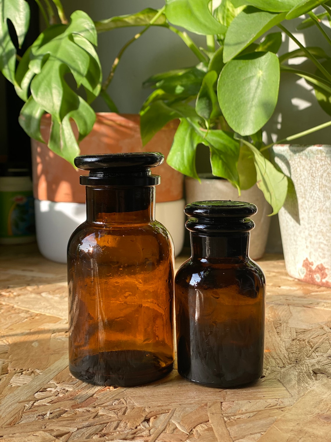 Apothecary Bottle with Glass Stopper 60ml or 125ml Amber or | Etsy