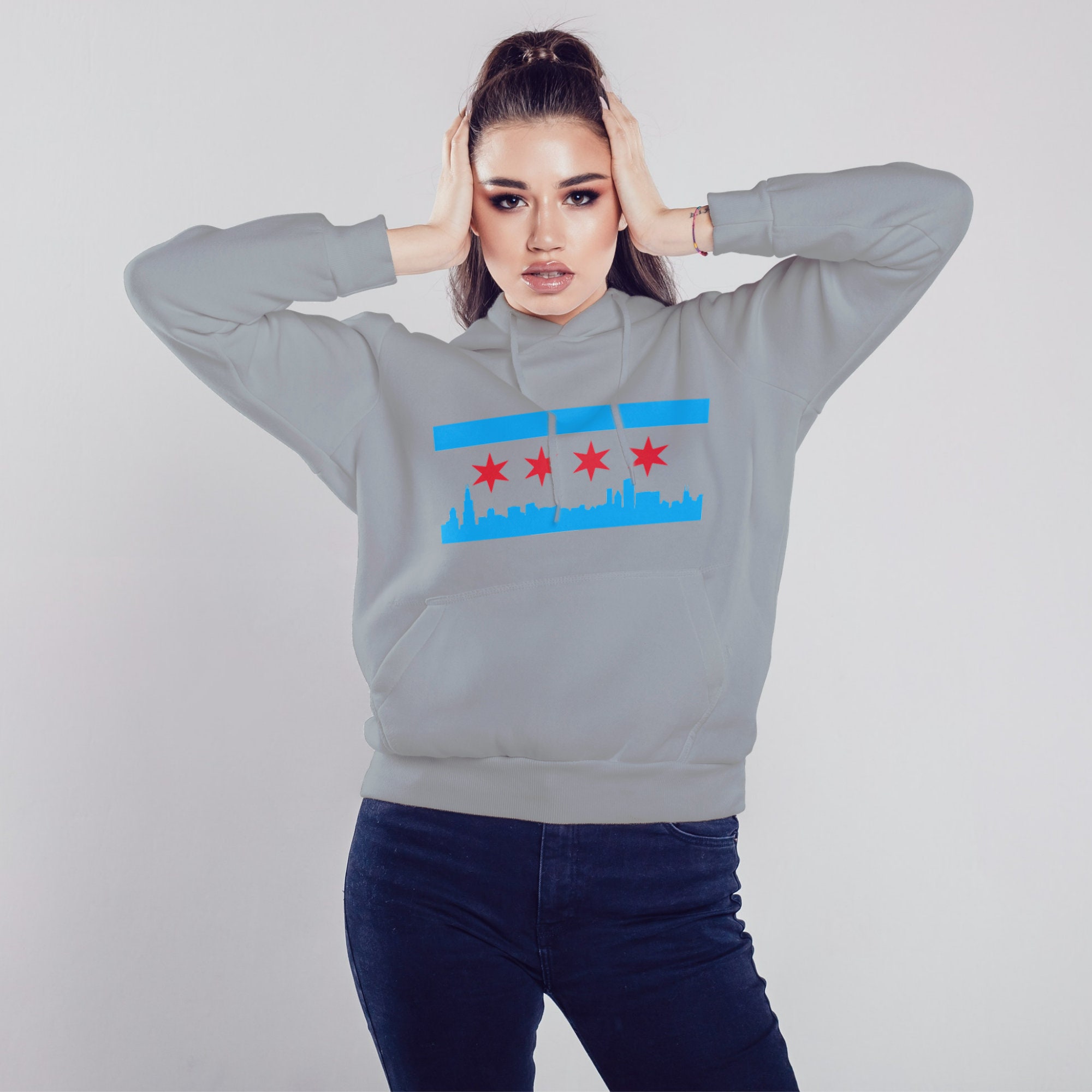 Chicago Sweater Chicago Skyline Sweater Chicago Illinois Pullover ...