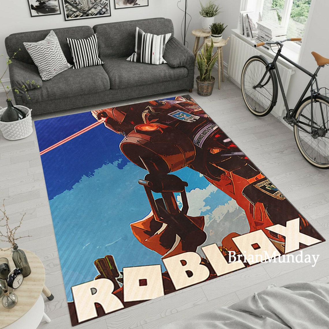 Roblox Gaming Area Rug Video Game Art Gaming Carpet Game | Etsy