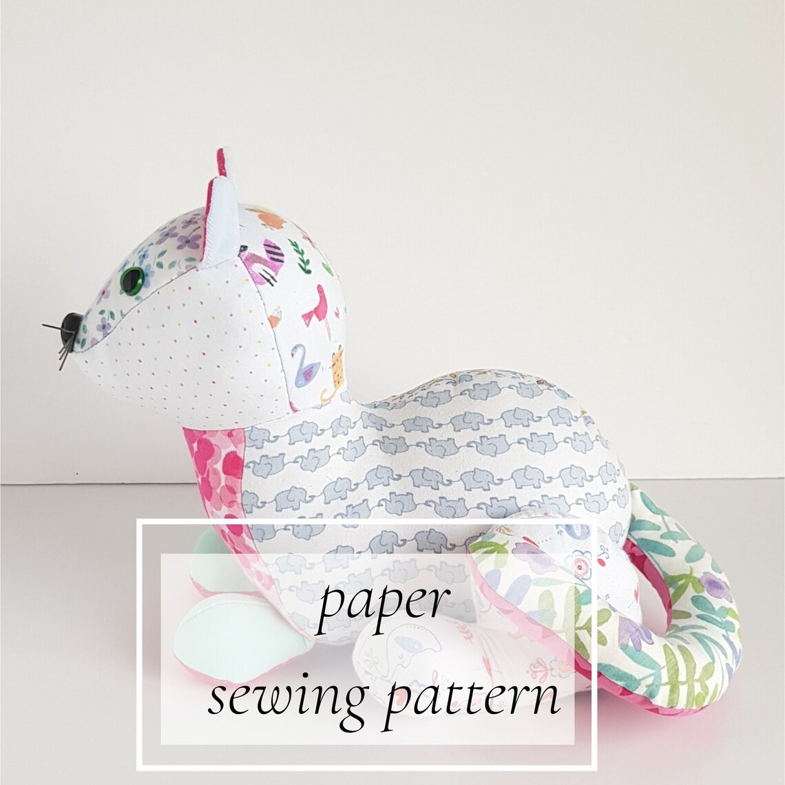Cat Sewing Pattern Paper Sewing Pattern Soft Toy Cat Sewing | Etsy UK