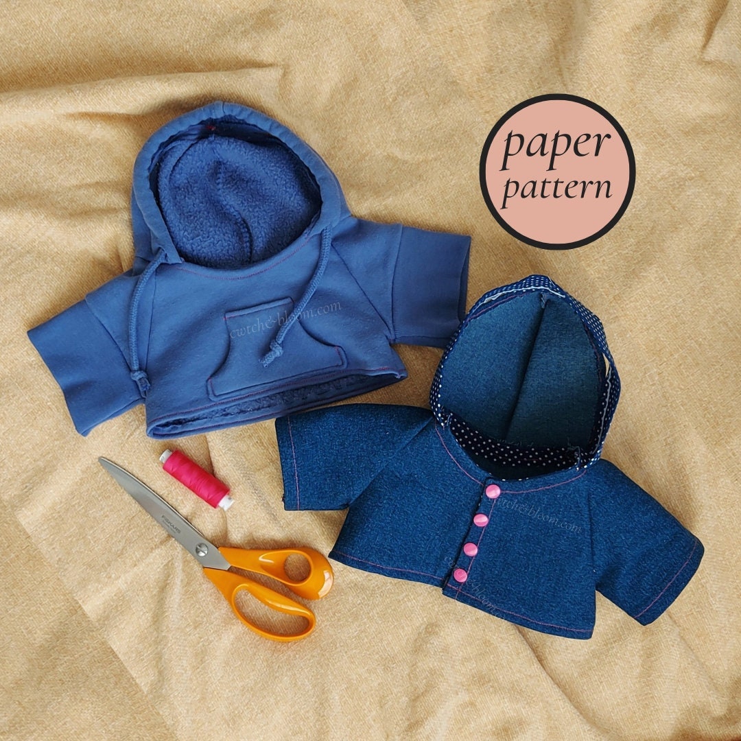 Clothes for Teddies, Sewing Pattern for Hoodie, Paper Sewing Pattern ...