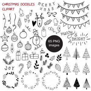 Christmas Doodles Clipart - 65 Transparent PNG Images for Personal Use ...