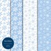 Snowflakes Digital Paper Pack - 20 Printable Papers in Blue and White ...