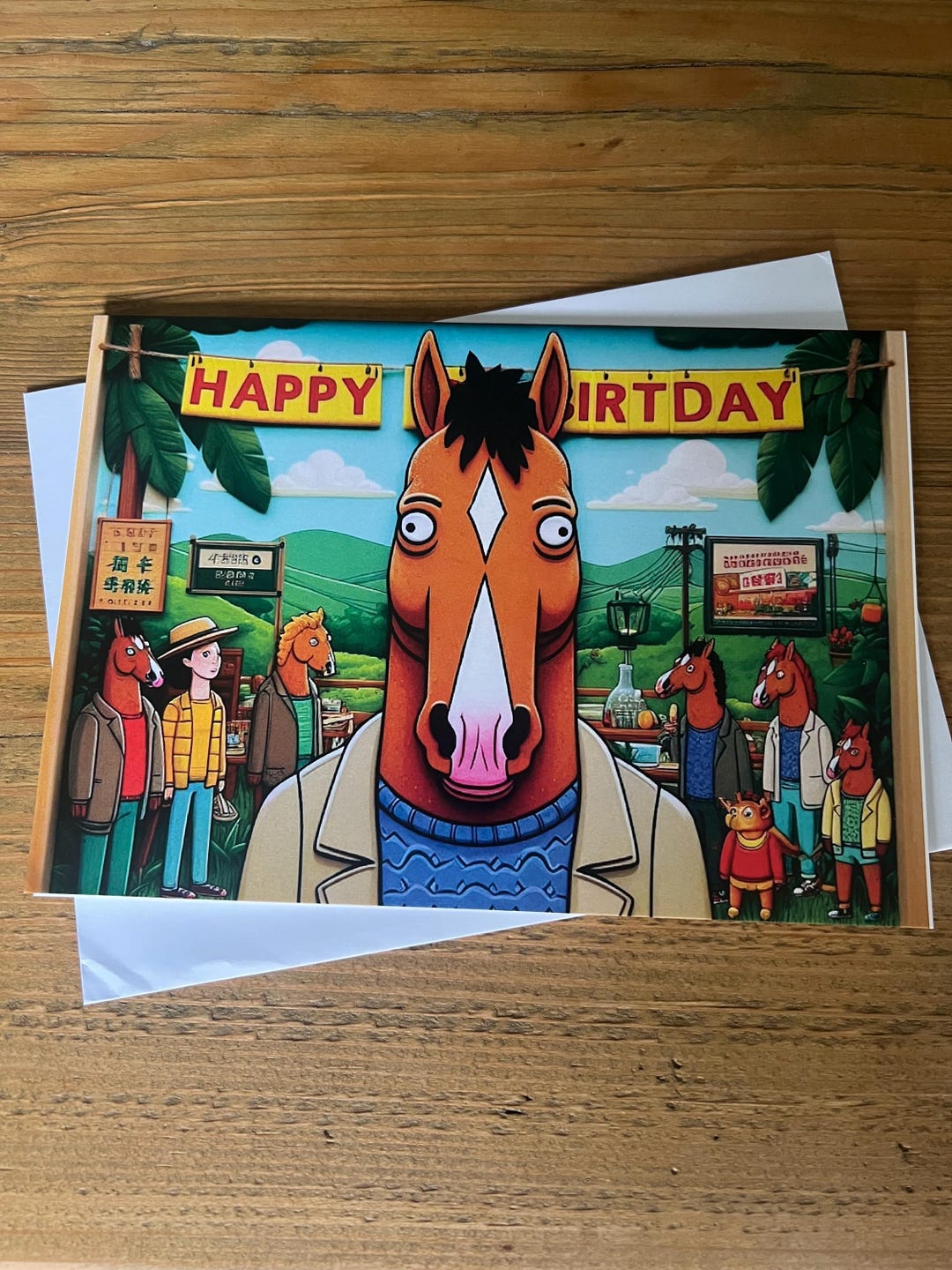 Bojack Horseman Happy Birthday Card - Etsy UK