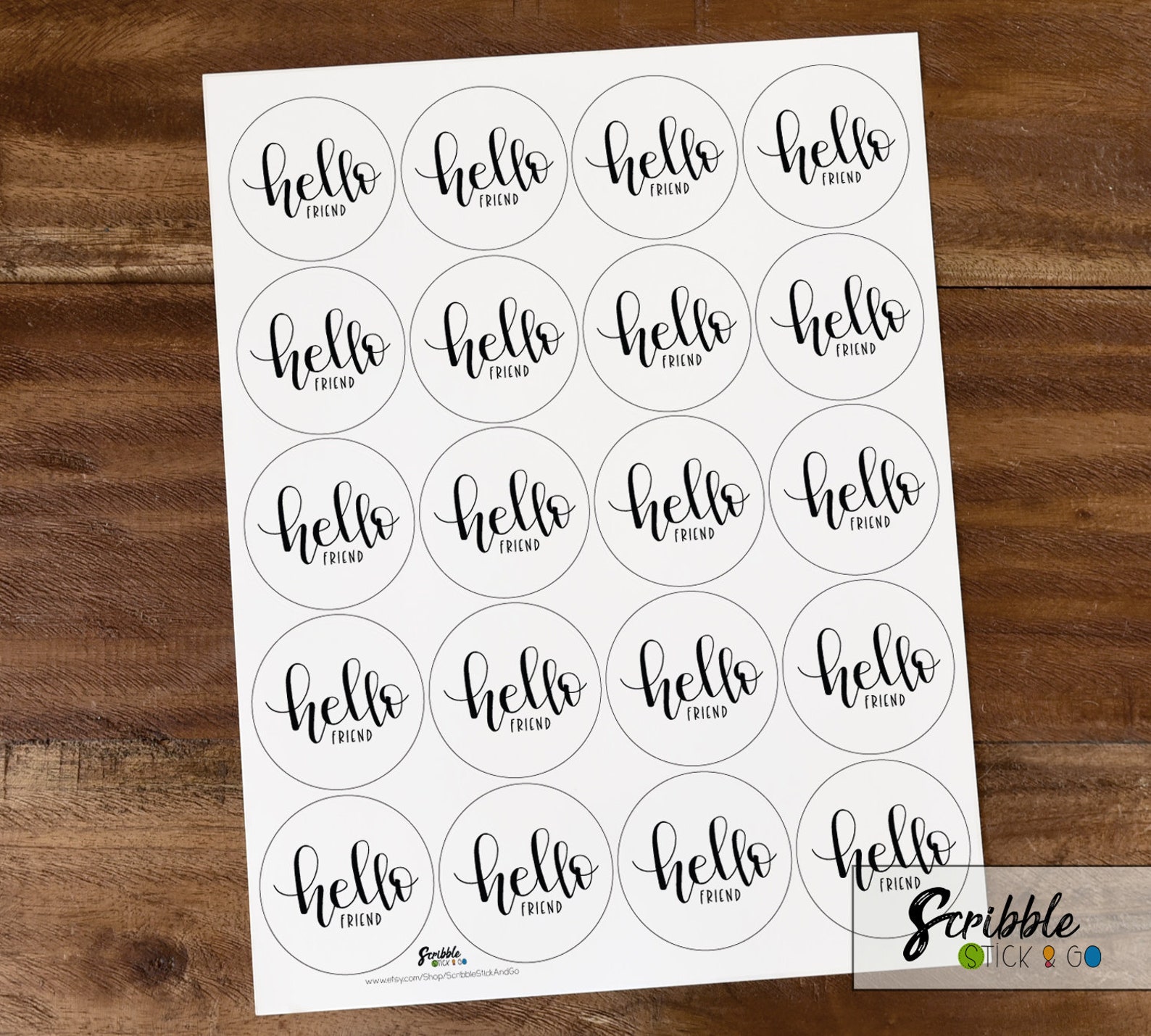 Happy Mail Stickers 20 Hello Friend Gift Tag Labels Note Get - Etsy