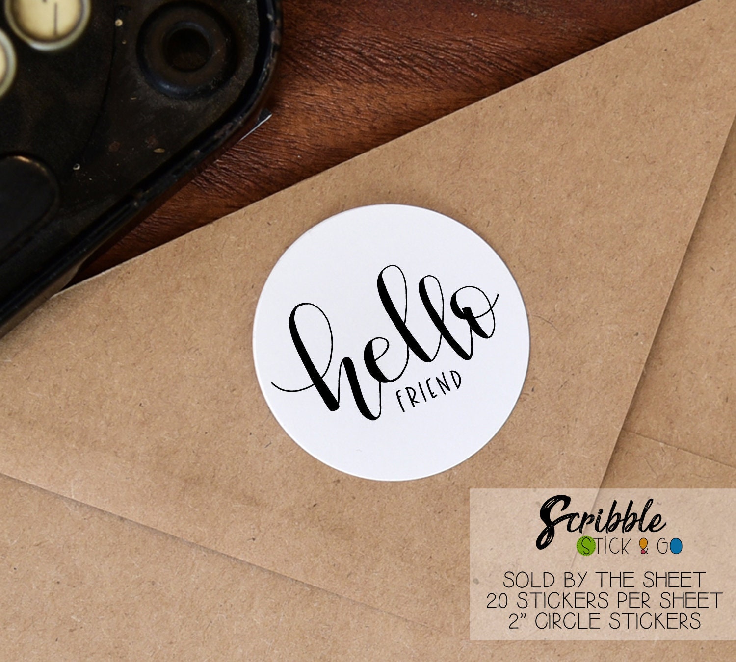 Happy Mail Stickers 20 Hello Friend Gift Tag Labels Note Get - Etsy