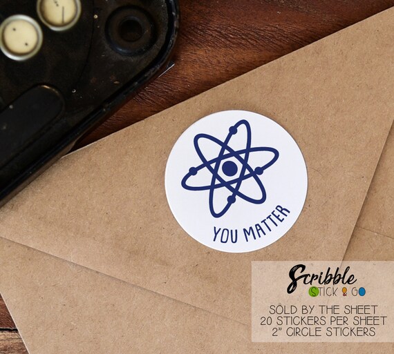 Science Stickers 20 You Matter Gift Tag Happy Mail Funny | Etsy
