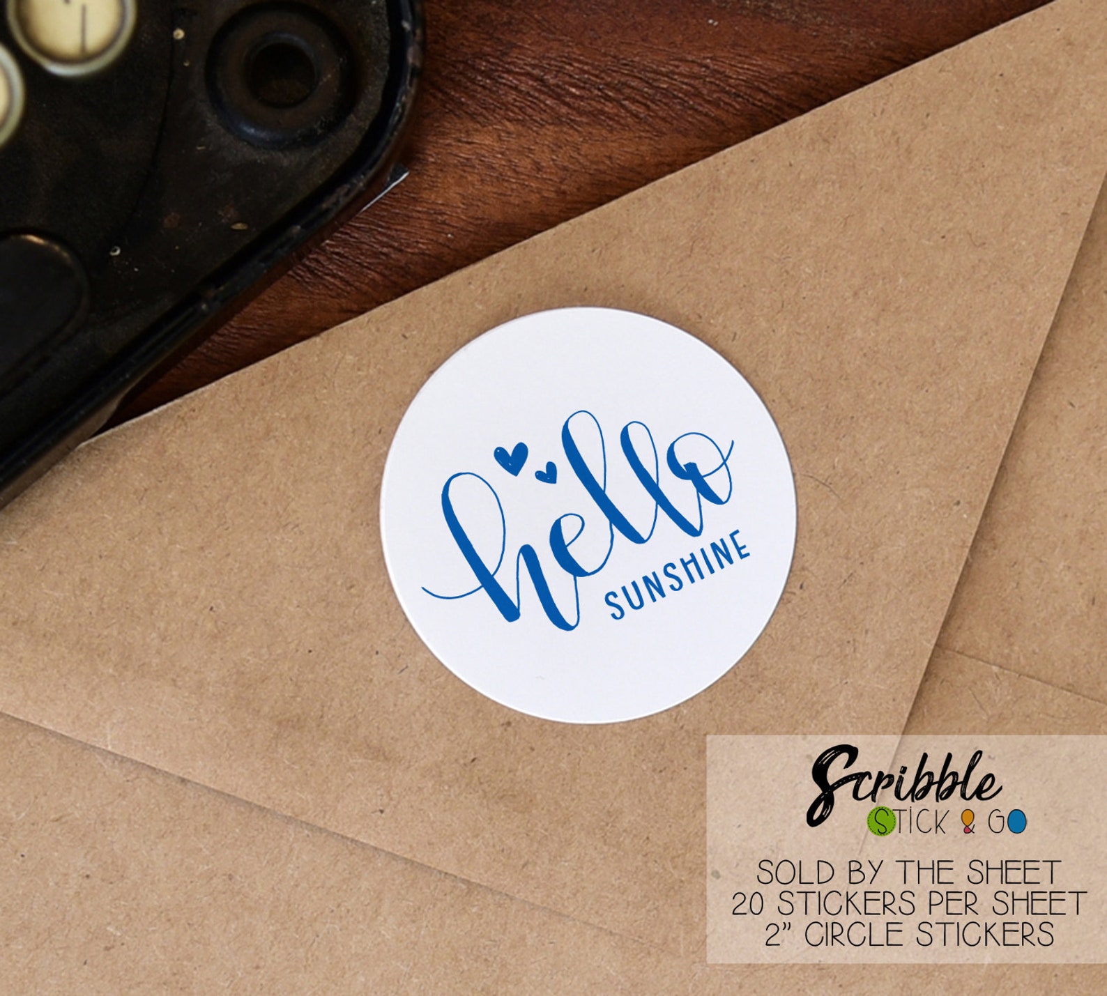 Hello Sunshine Stickers 20 Happy Mail Labels Friend Love Note - Etsy