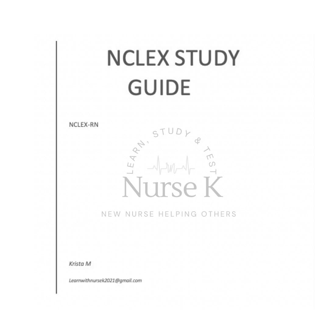 NCLEX-RN Study Guide 2021 PDF - Etsy