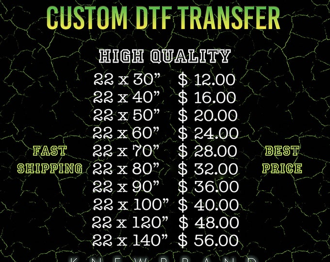 DTF Custom Transfers Direct to Film Just Press and Peel Fast Turnaround ...
