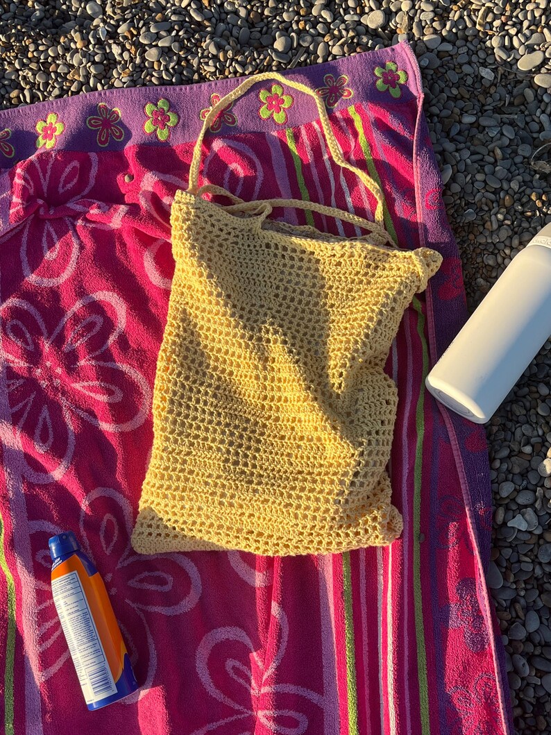 Bell Flower Filet Crochet Tote Pattern | Summer Market Bag (PDF) - Etsy