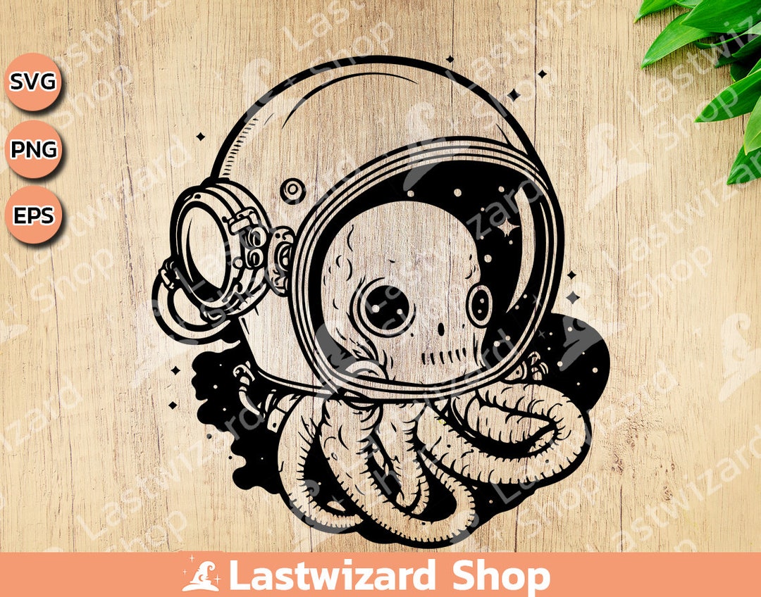 Octopus With Astronaut, Tentacles Svg, Alien Svg, Milky Way Svg ...