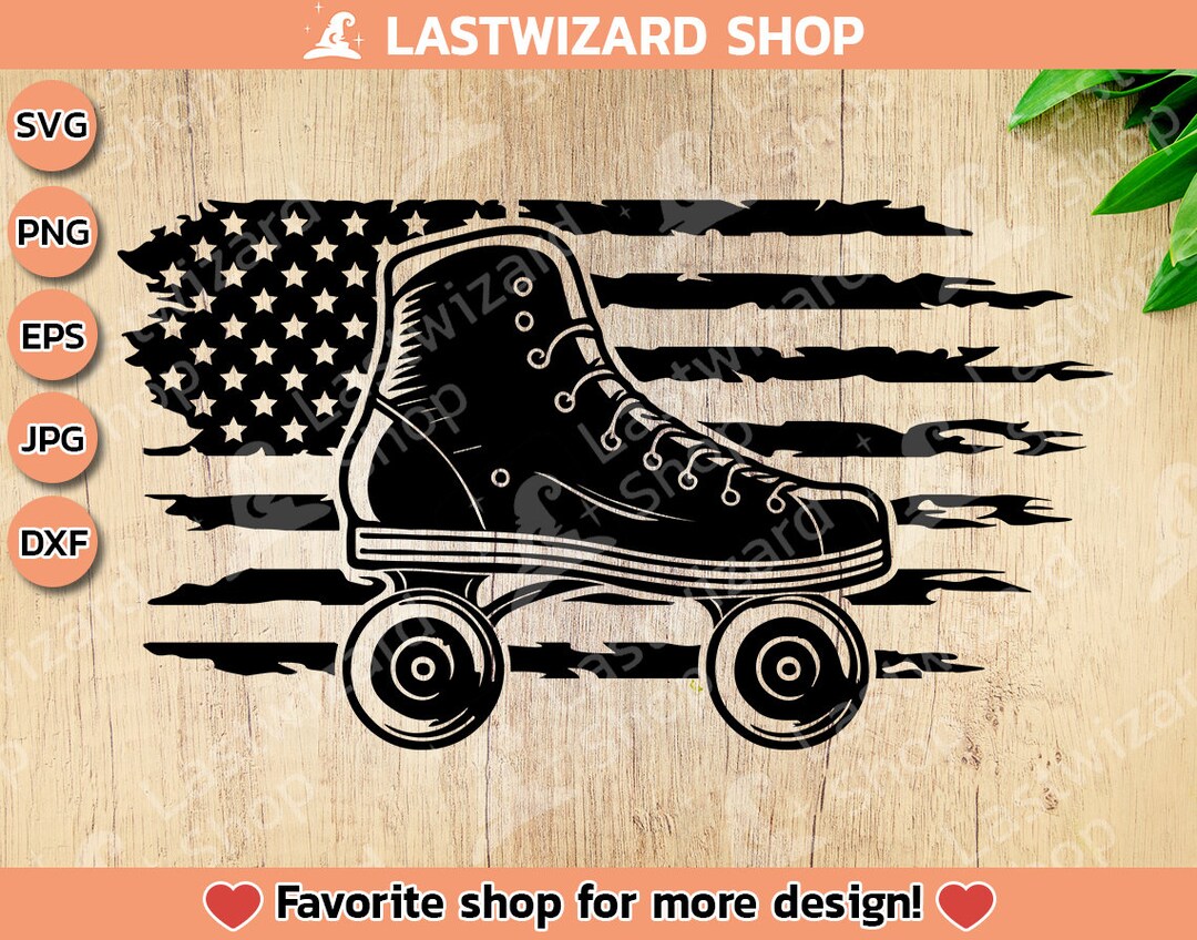 Roller Skate Usa Flag Svg Roller Skating Svg Kid Svg Girls - Etsy