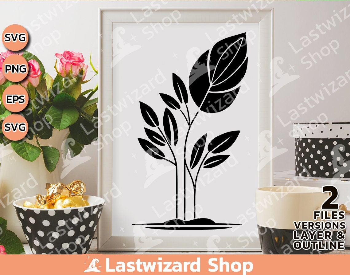Plant Glowing Layered Svg Tree Svg Gardening Svg Seed Svg - Etsy