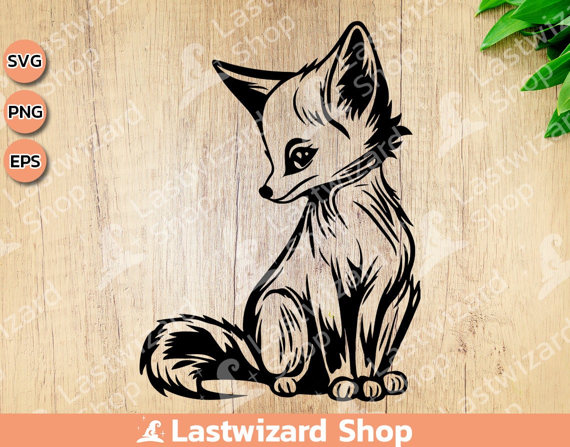 Baby Fox Stencil