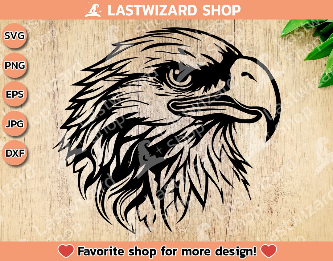 Cabeza de águila Svg Png Dxf, Águilas Svg, Halcón Svg, Nativo americano ...