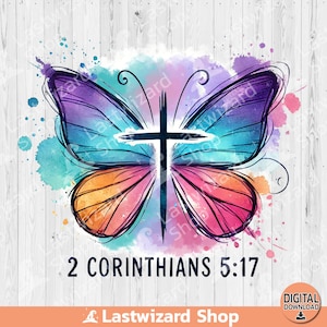 2 Corinthians 5 17 PNG, Christian Quote Sublimation Design, Bible Verse ...
