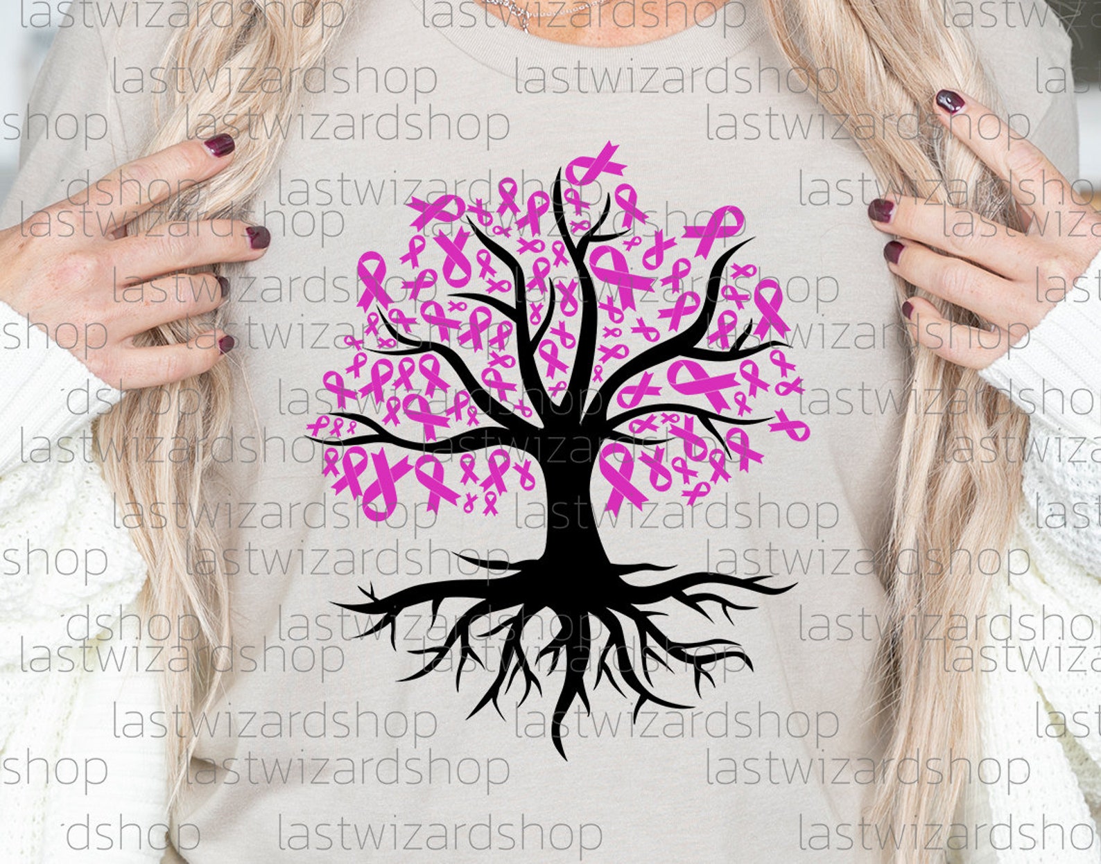 Breast Cancer Tree Svg Cancer Awareness Svg Pink Ribbon Svg - Etsy