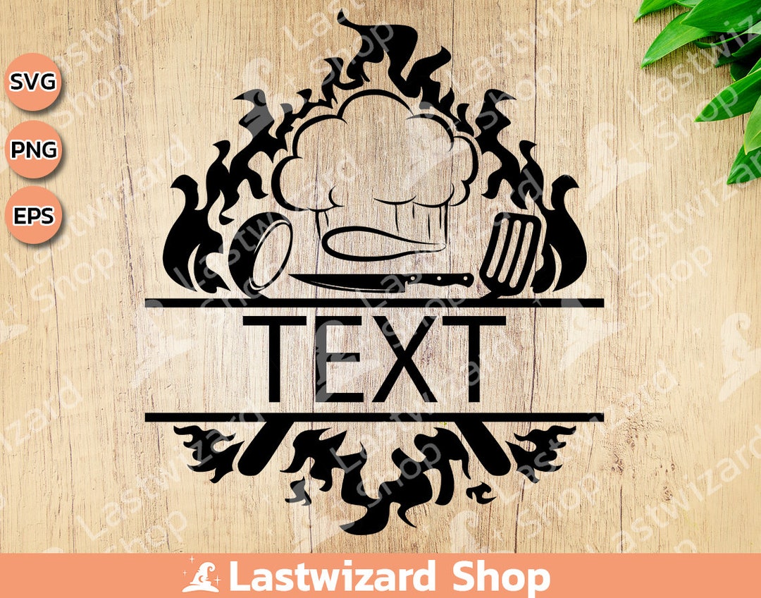 Chef Name With Fire SVG PNG File, Culinary School for T Shirt, Sous ...