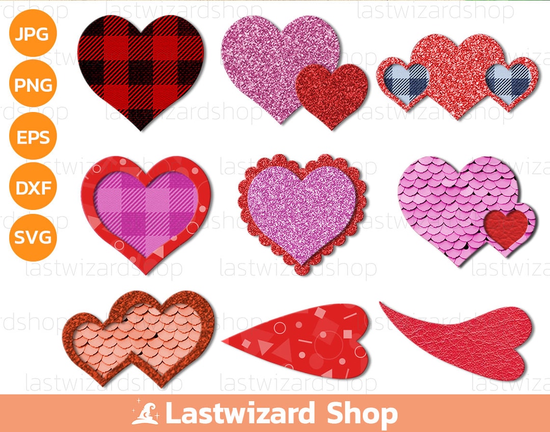 Valentines Heart Snap Clip Svg, Heart Bow Svg, Love Snap Clip Template ...