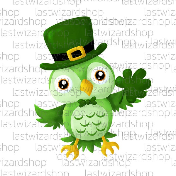 St Patricks Day Owl Etsy